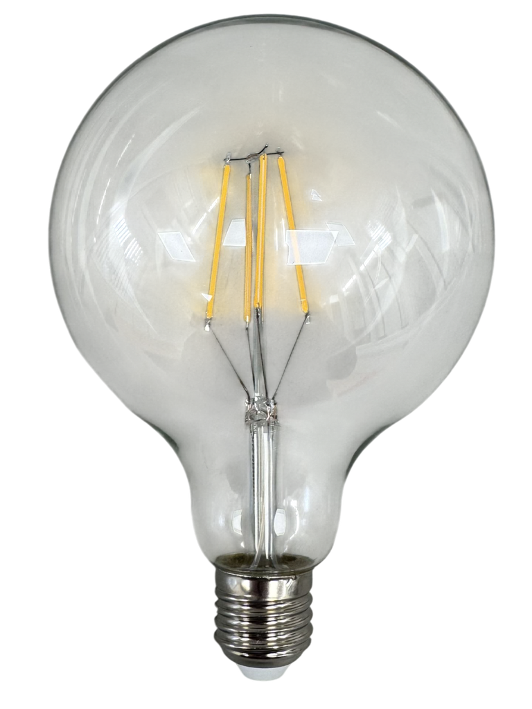 G125 Dimmable 6W E27 Clear 2700K Globe Bulb | Lampfix
